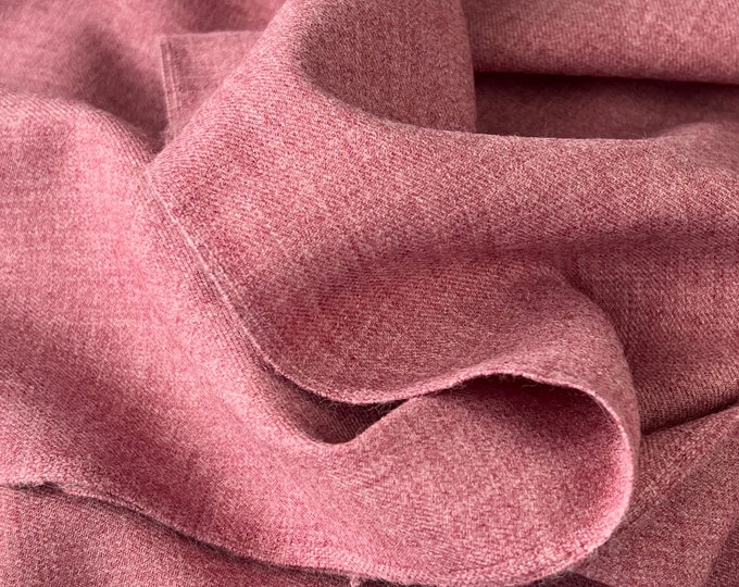 Pure Wool Fabric 1 Yard 21" Rose Pink Heather Excellent Quality 61 ...