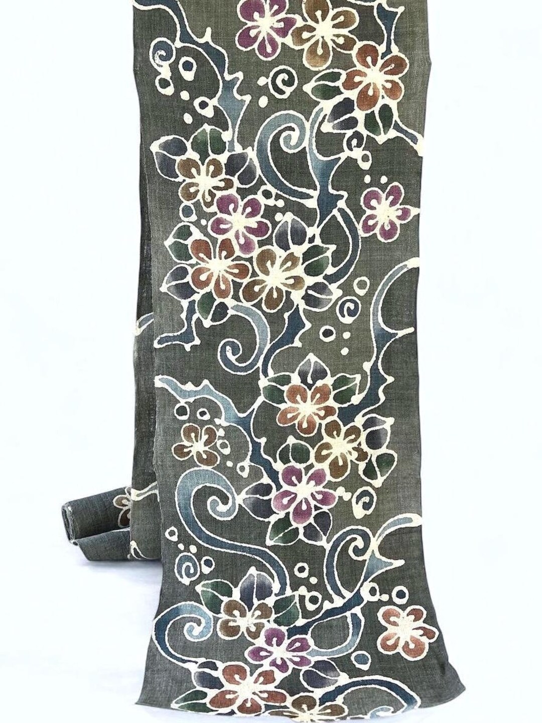Vintage Hmong Hemp Batik Fabric: Handwoven Floral Textile for Rustic ...
