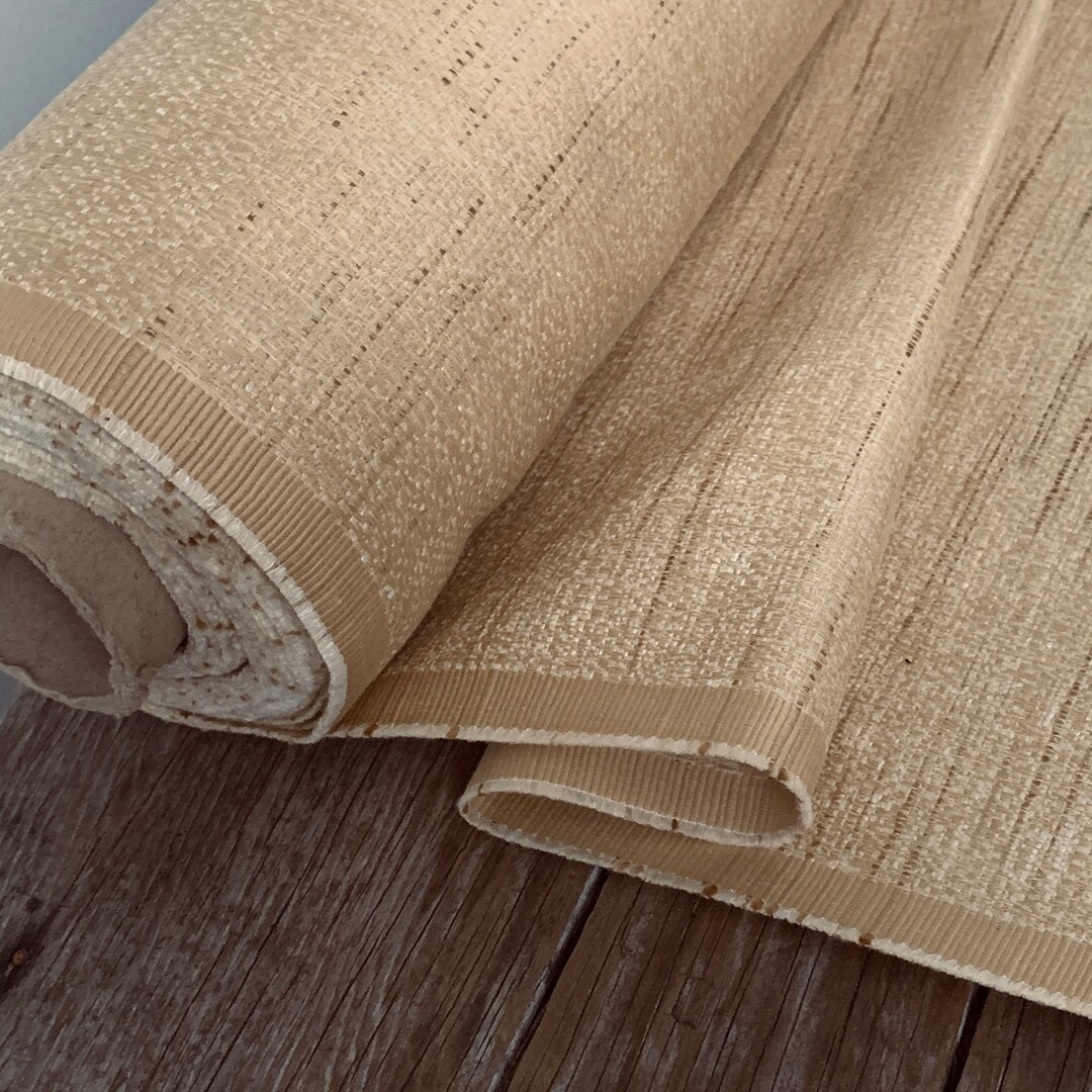 Upholstery Fabric by the Yard, Natural Grass Cloth Look Cross Weave 56 ...