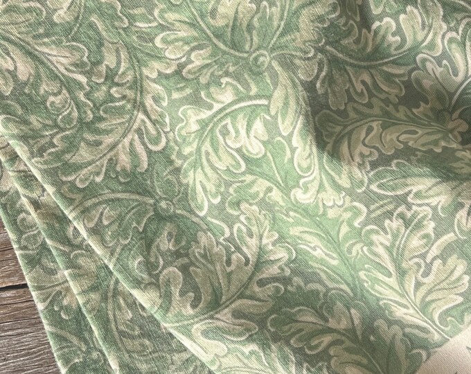 Beaumont & Fletcher “rococo Oakleaf” English Fabric Sage Green Linen ...