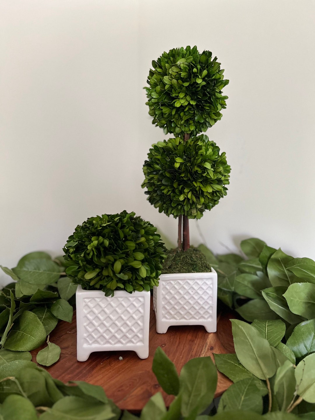 Custom Preserved Boxwood Topiary, Double Boxwood Topiary, French ...