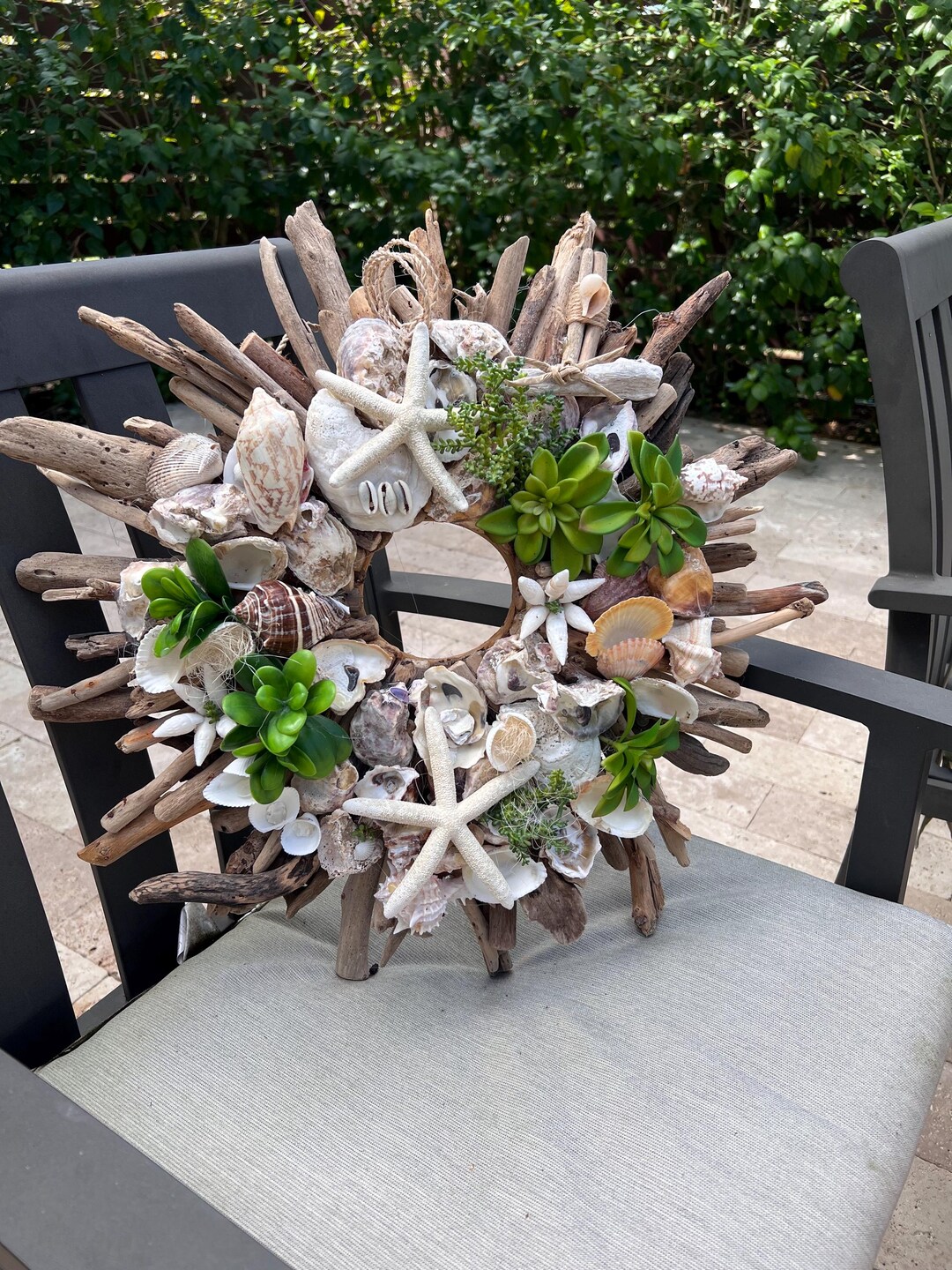 Coastal Wreath, Shell Wreath, Nautical Decor, Driftwood - Etsy