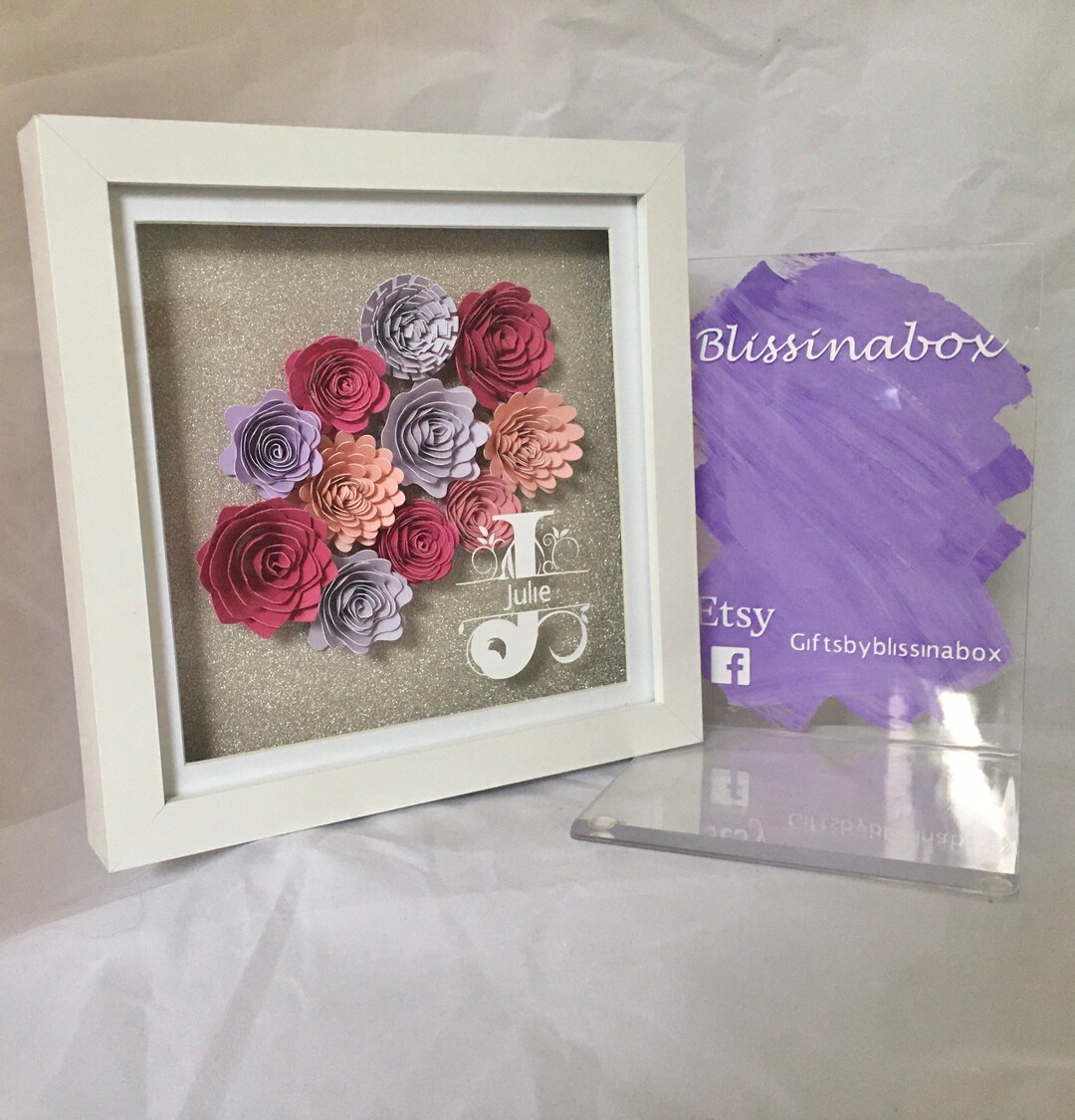 Personalised Flower Box Frame With Lights - Etsy