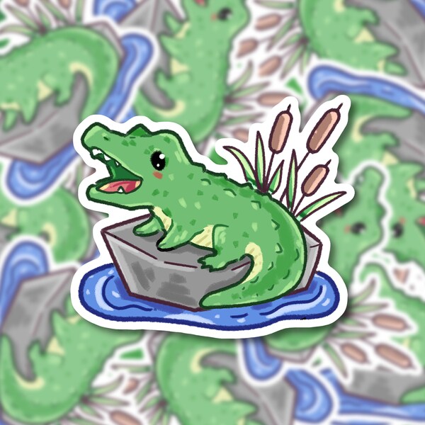 Crocodile Stickers - Etsy