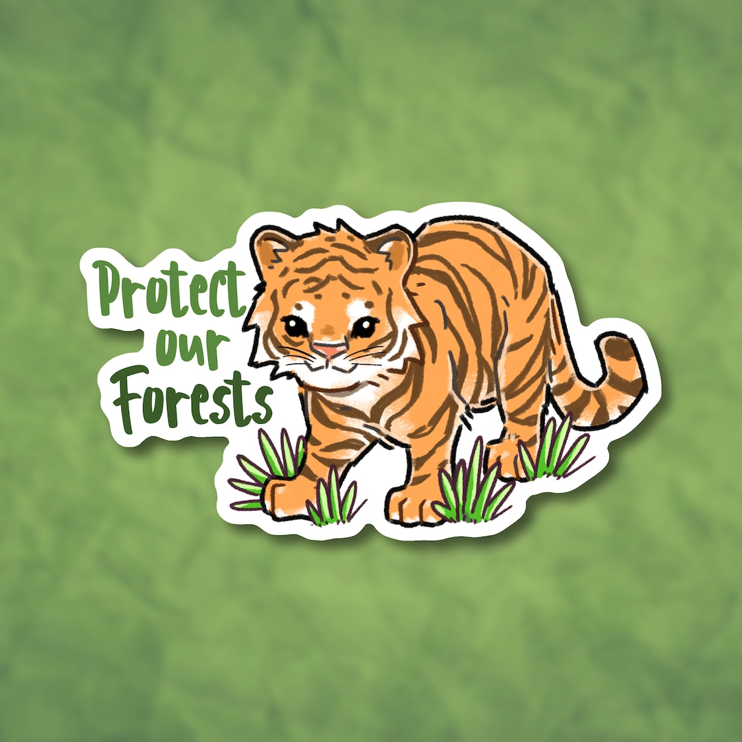 Protect Our Forests Sticker Matte Vinyl Sticker Animal Stickers - Etsy