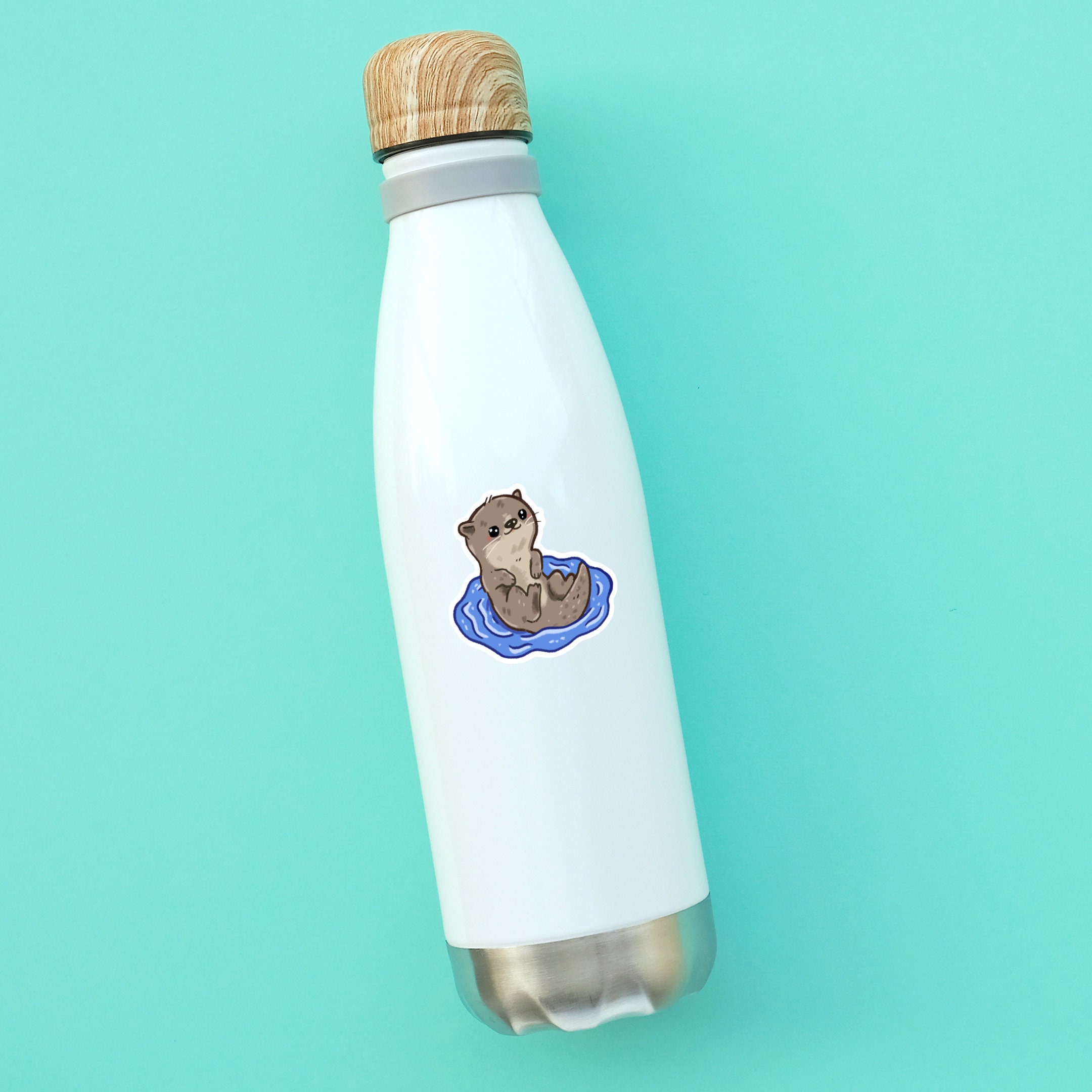Cute Otter Sticker Adorable Animal Stickers Matte Waterproof Vinyl High ...