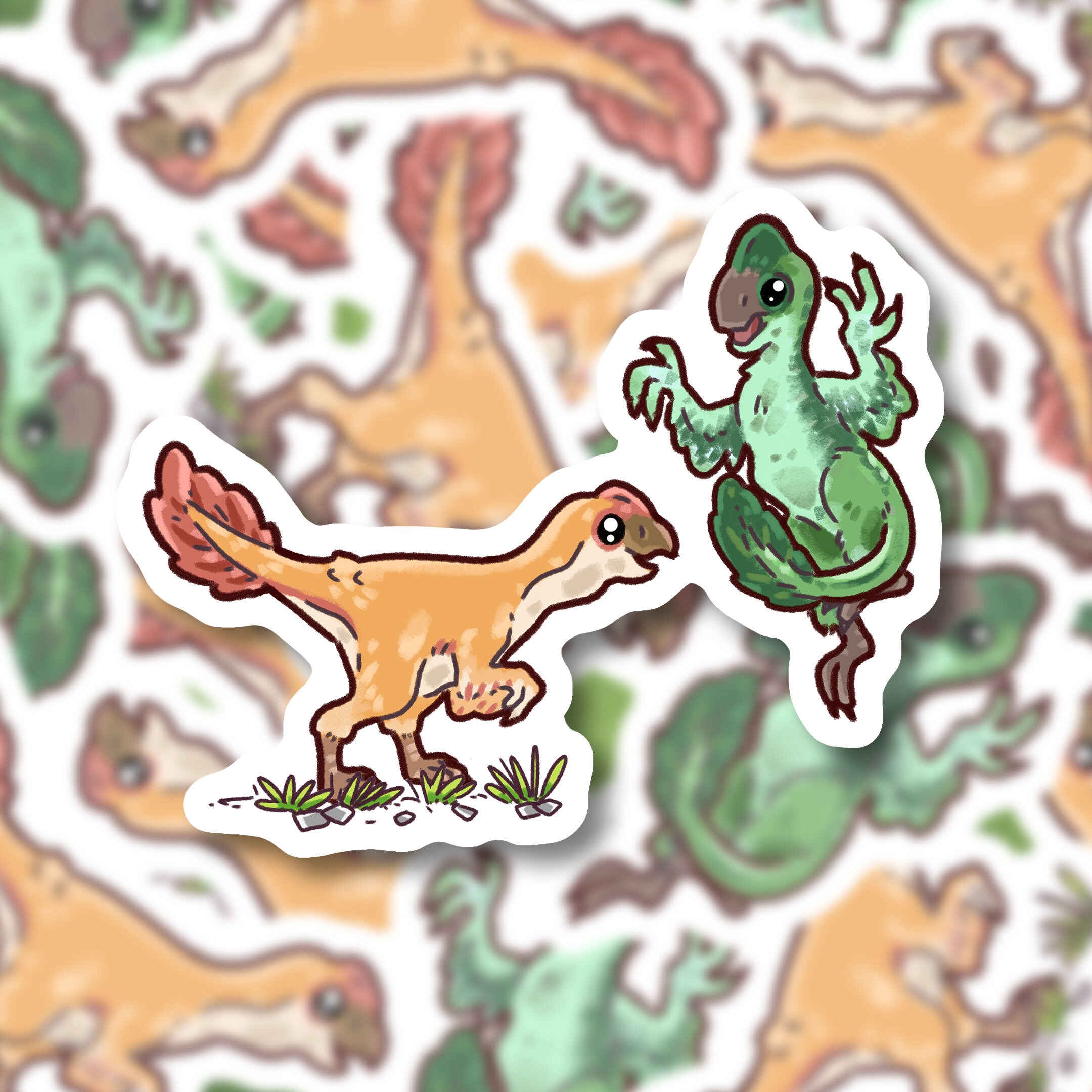 Sketched Oviraptor Sticker Matte Vinyl Sticker Dinosaur Stickers - Etsy