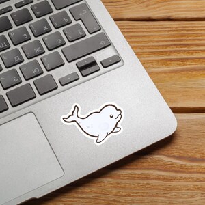 Cute Beluga Sticker Adorable Animal Stickers Matte Waterproof Vinyl ...