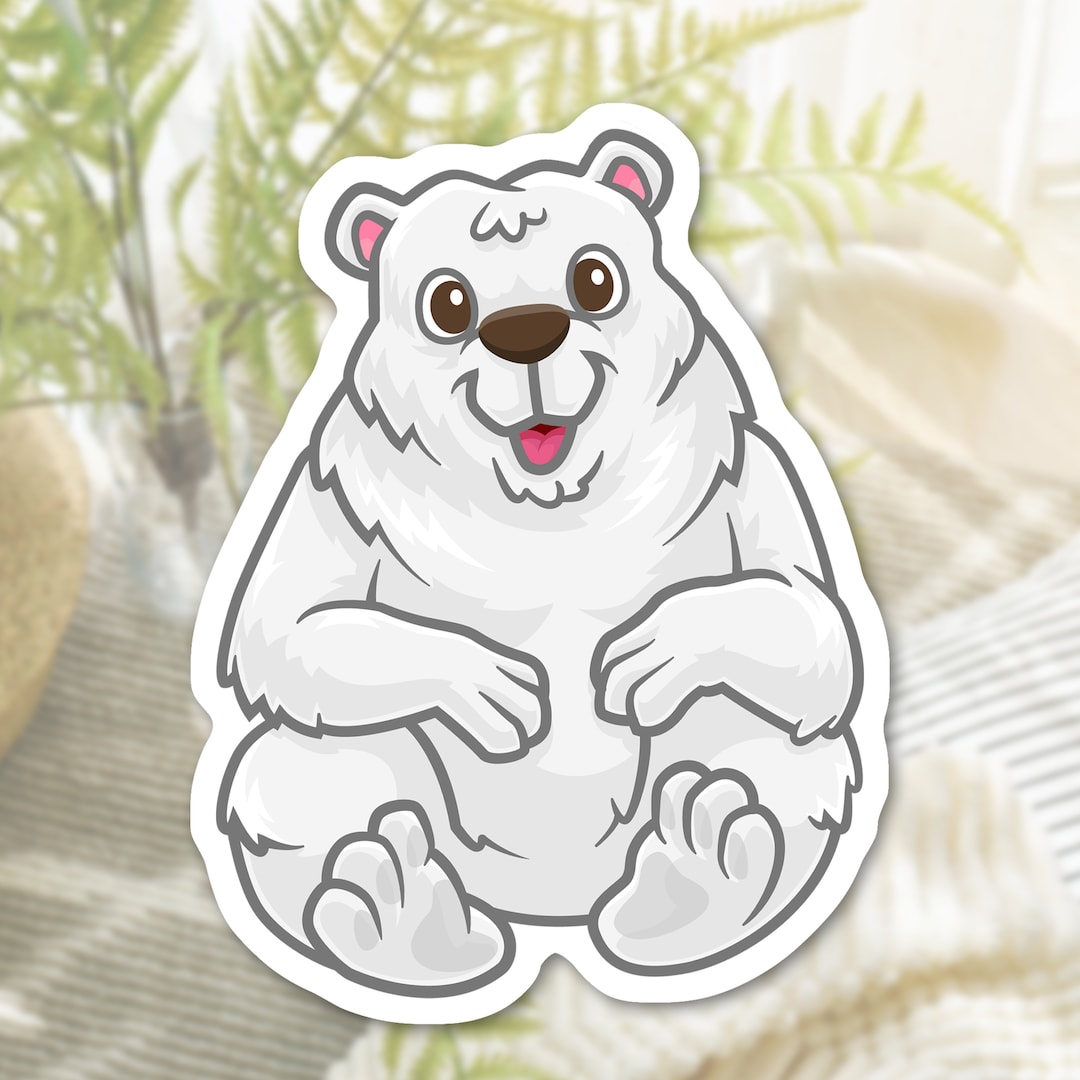 Polar Bear Sticker | Matte Vinyl Sticker | Animal Stickers - Etsy