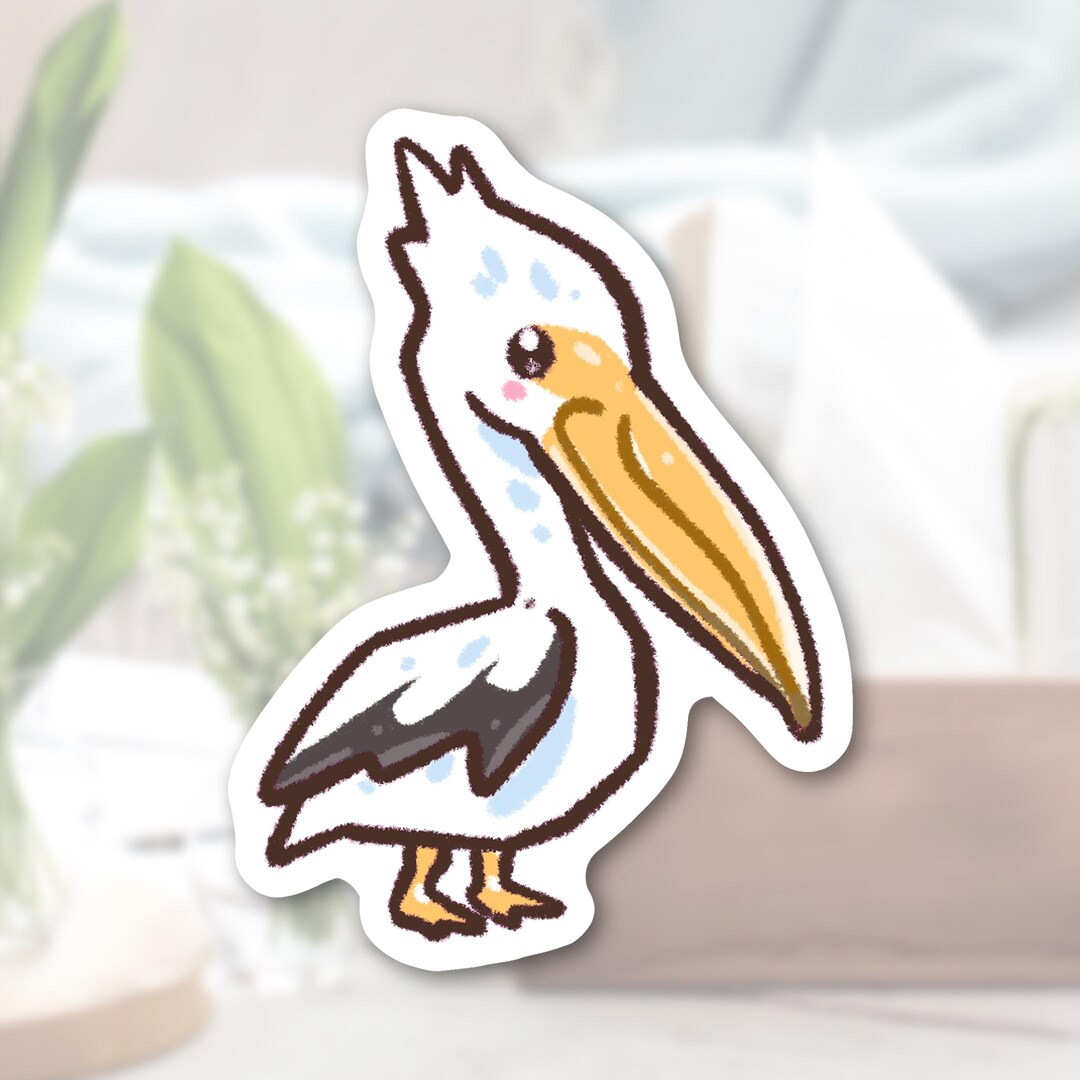Cute Pelican Sticker | Adorable Animal Stickers | Stickers for Kindle ...