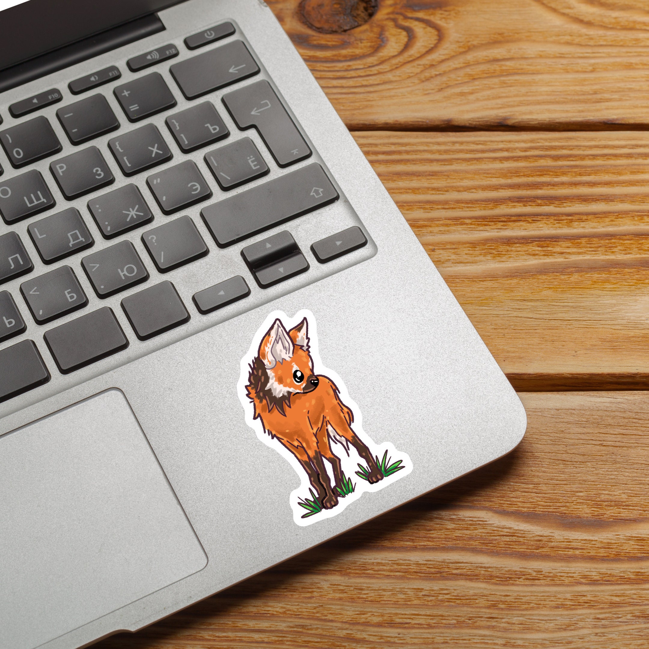 Cute Animal Sticker Maned Wolf Sticker Stickers for Water Bottle ...