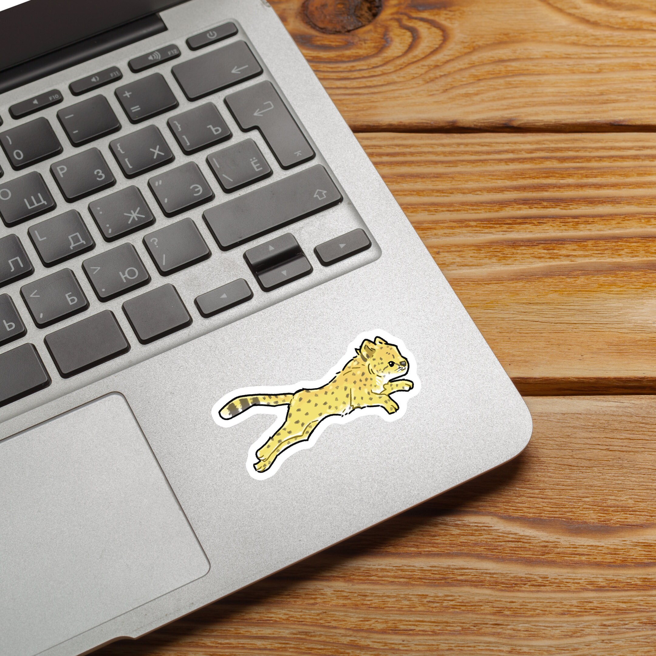 Cute Cheetah Sticker Adorable Animal Stickers Matte Waterproof - Etsy