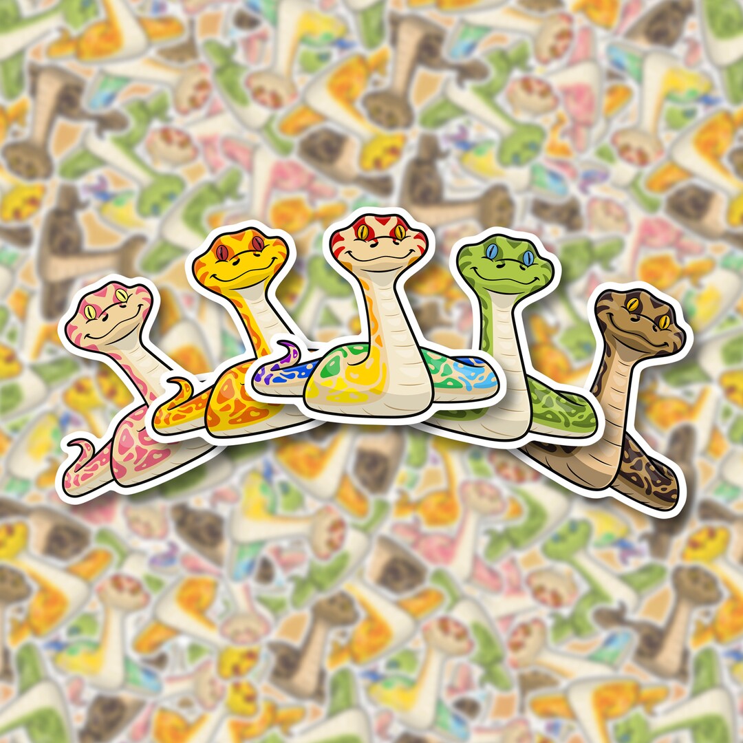 Cute Snake Sticker Cute Animal Stickers Water Bottle - Etsy