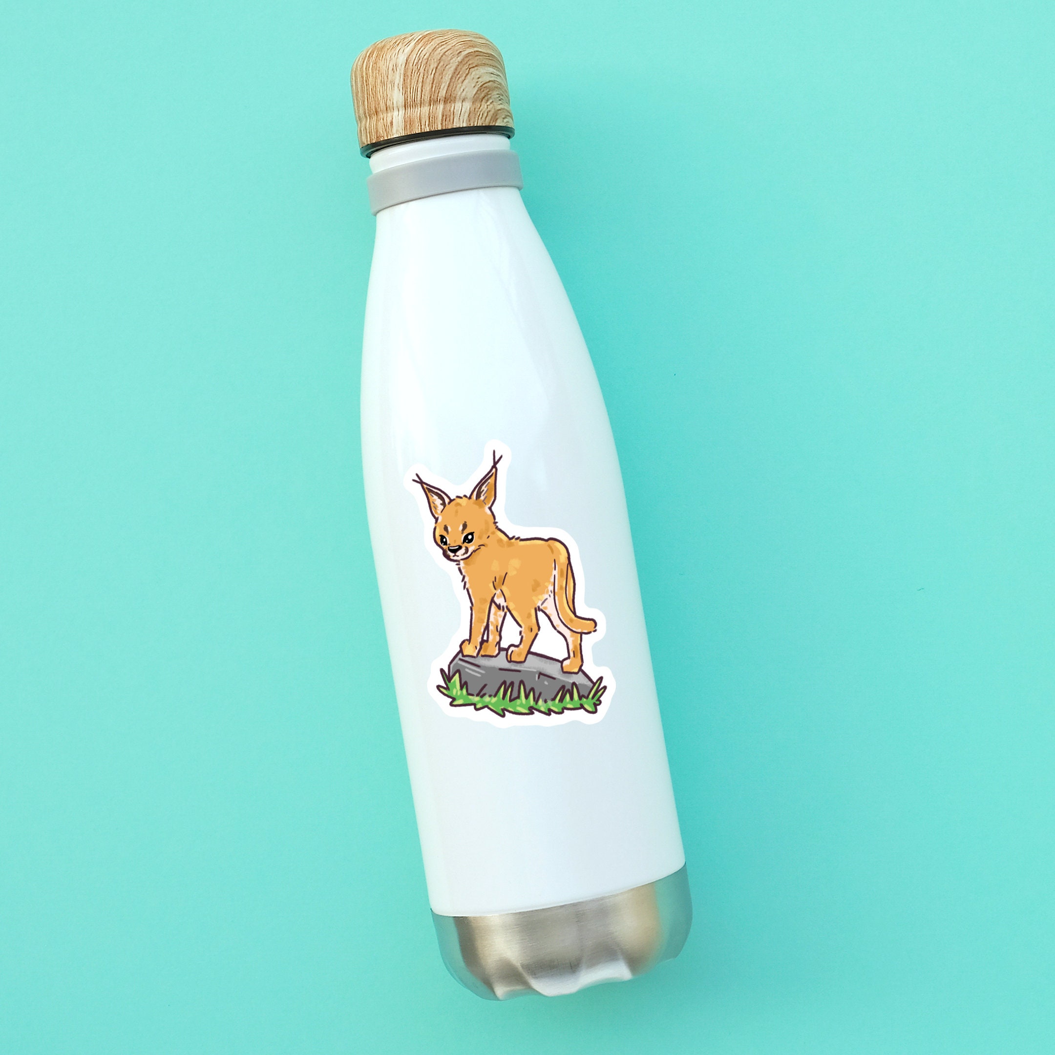 Sketched Caracal Sticker Matte Vinyl Sticker Animal Sticker - Etsy