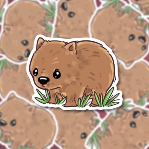 Cute Wombat Sticker Adorable Animal Stickers Matte Waterproof - Etsy