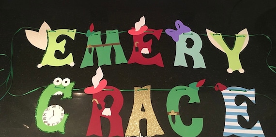Peter Pan personalized name Banner | Etsy