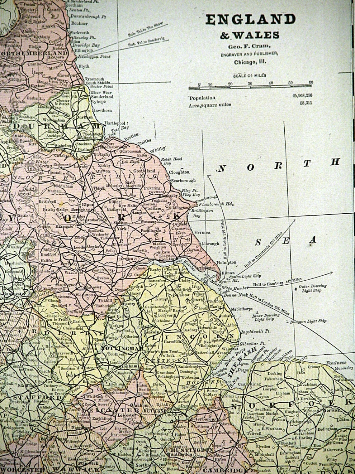 Vintage 1898 England and Wales / Europe Atlas Map Original | Etsy