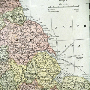 Vintage 1898 England and Wales / Europe Atlas Map Original | Etsy
