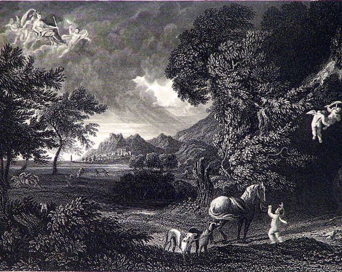 Dido and Aeneas in the Storm by J.C. Varrall Circa 1870s - Etsy