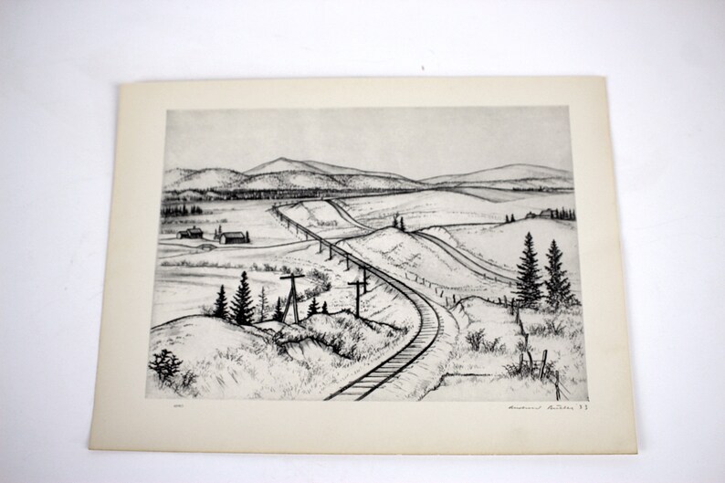 1939 Set of 2 Andrew Butler Lithograph Prints Artist Signed in | Etsy