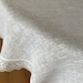 Linen Tablecloth Round White With Linen Lace Trim - Table Linens ...