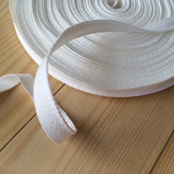 White Cotton Twill Tape - Etsy