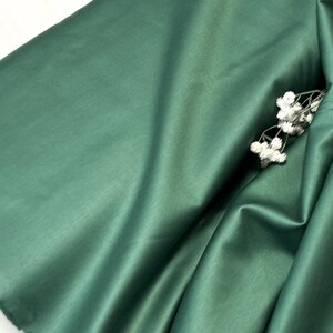 Forest Green Cotton Sateen Fabric, by the Meter, by the Yard - 100% ...