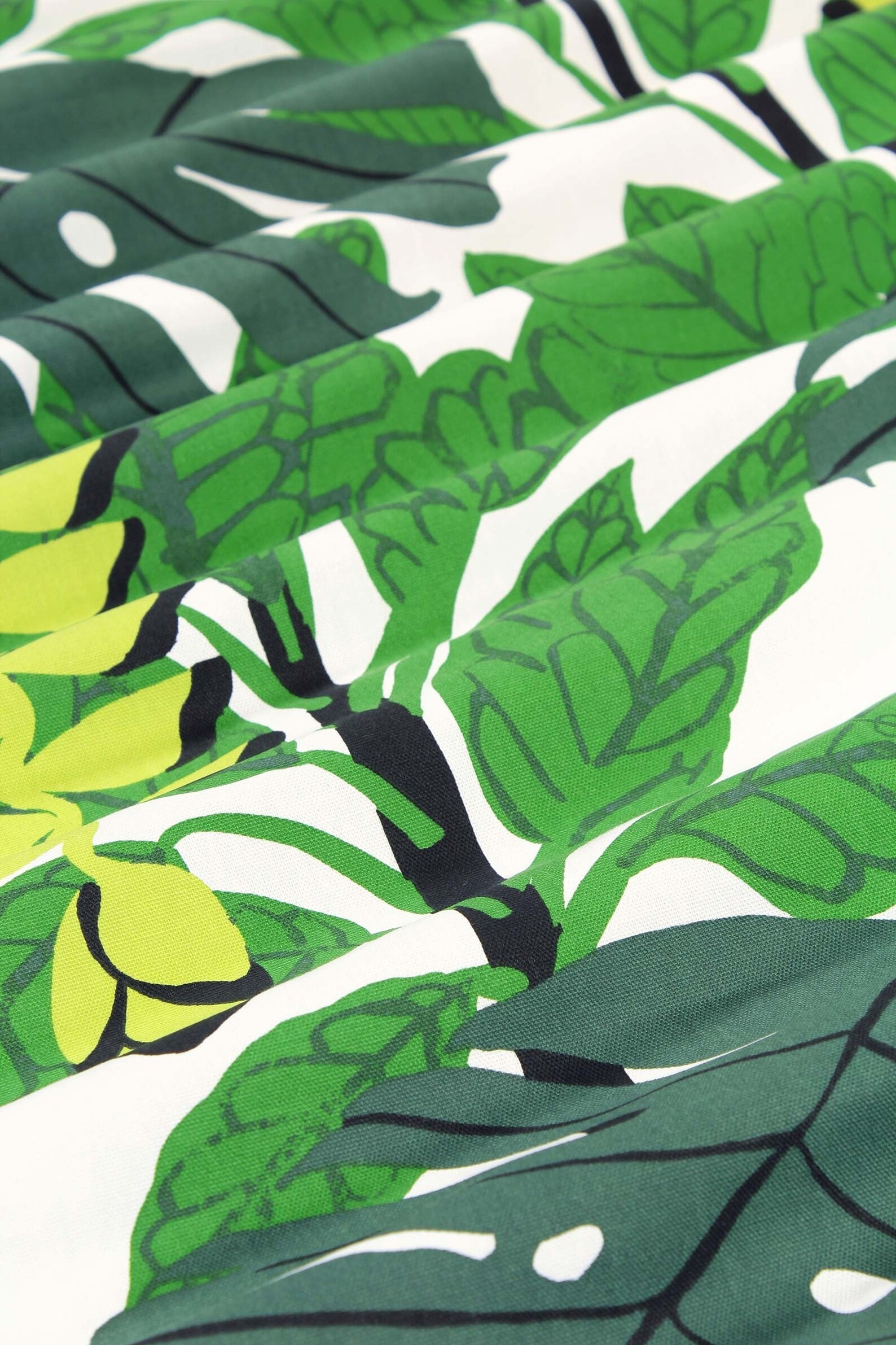 Scandinavian Cotton Fabric Green Monstera Leaf Fabric 55cm X - Etsy