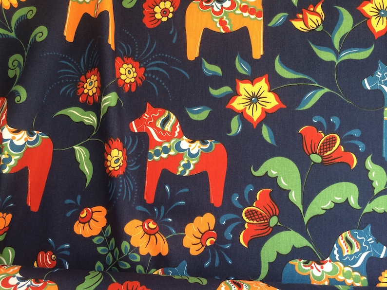 Skandinavische Stoffe Svanefors Retro Baumwollstoff | Etsy