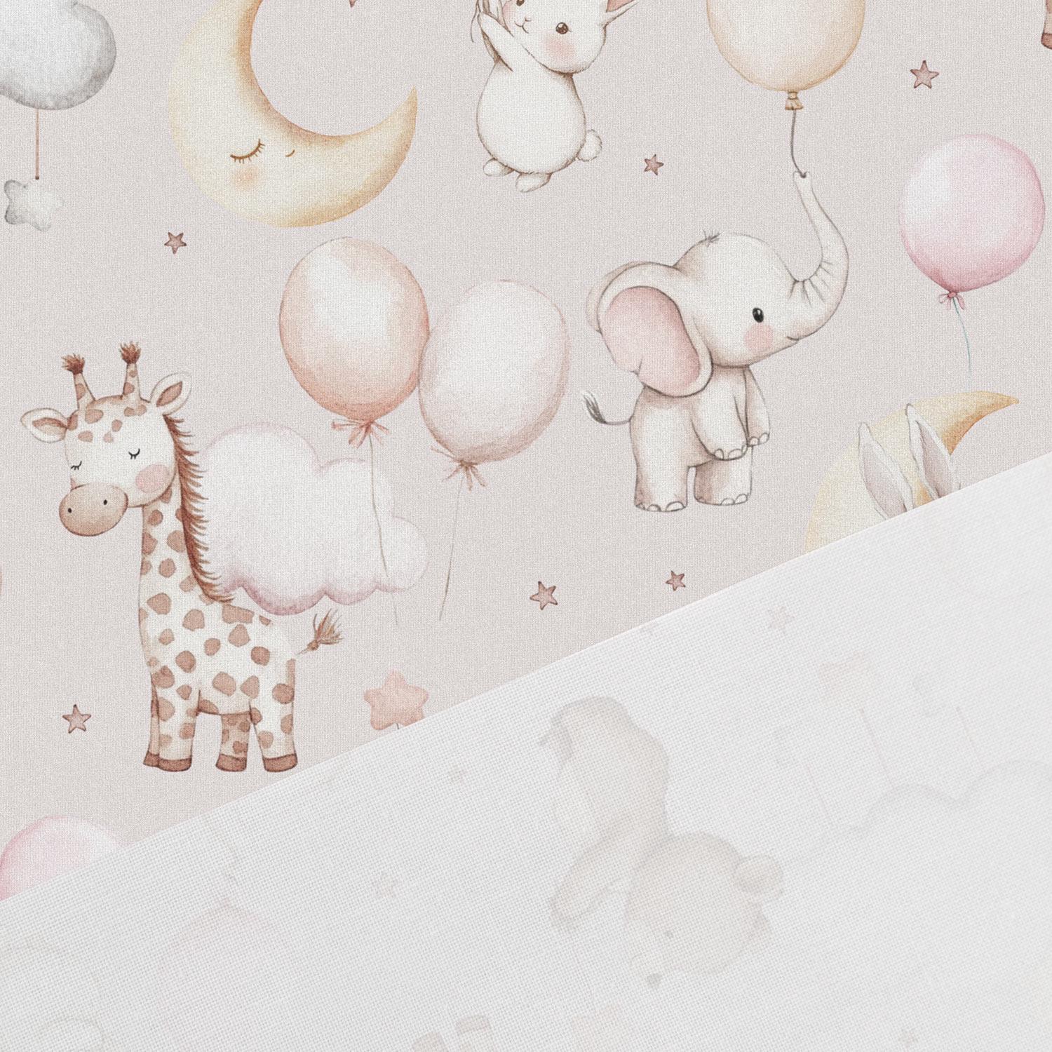 Pink Nursery Cotton Fabric Baby Animals Fabric for Sewing and Quilting ...