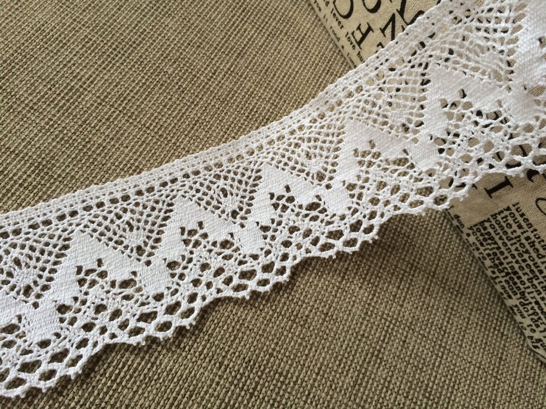 Pure LINEN Lace Trim-ivory Beige - 100% LINEN - 2.55" (65 Mm) Wide - Etsy
