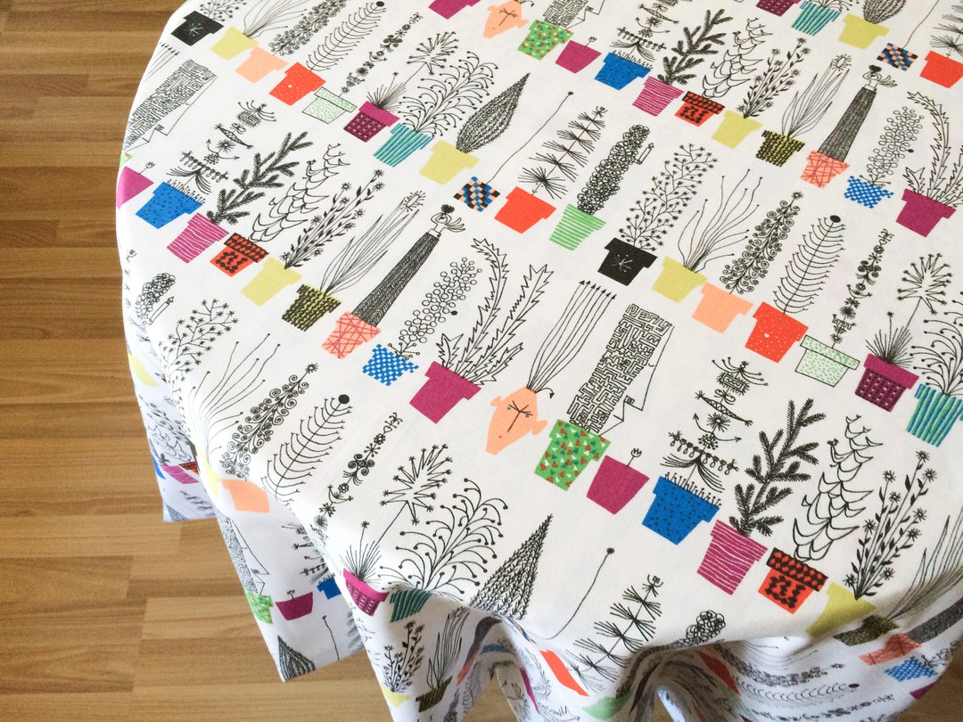Cotton Tablecloth Table Linens Scandinavian Cotton Fabric - Etsy