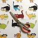 Cotton Fabric Cats | Cartoon Cats | 100% Cotton - Etsy