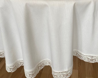 Round Lace Tablecloth - Etsy