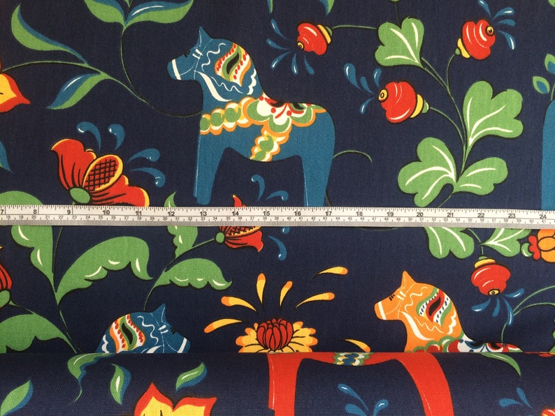 Skandinavische Stoffe Svanefors Retro Baumwollstoff | Etsy