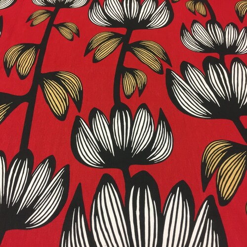 Scandinavian Cotton Fabric Floral Cotton Canvas 59 Inches - Etsy