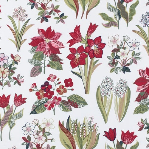 Scandinavian Cotton Fabric Floral Cotton Canvas 59 Inches - Etsy