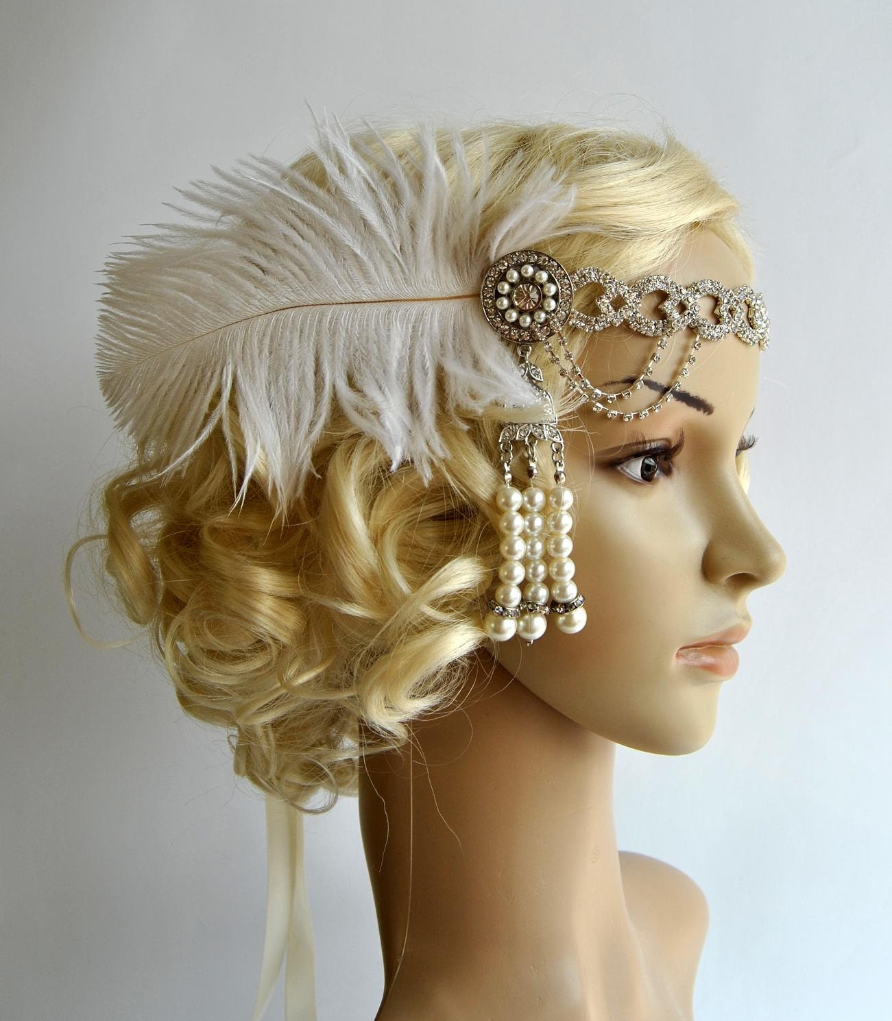 The Great Gatsby 20's Rhinestone Pearls Flapper | Etsy