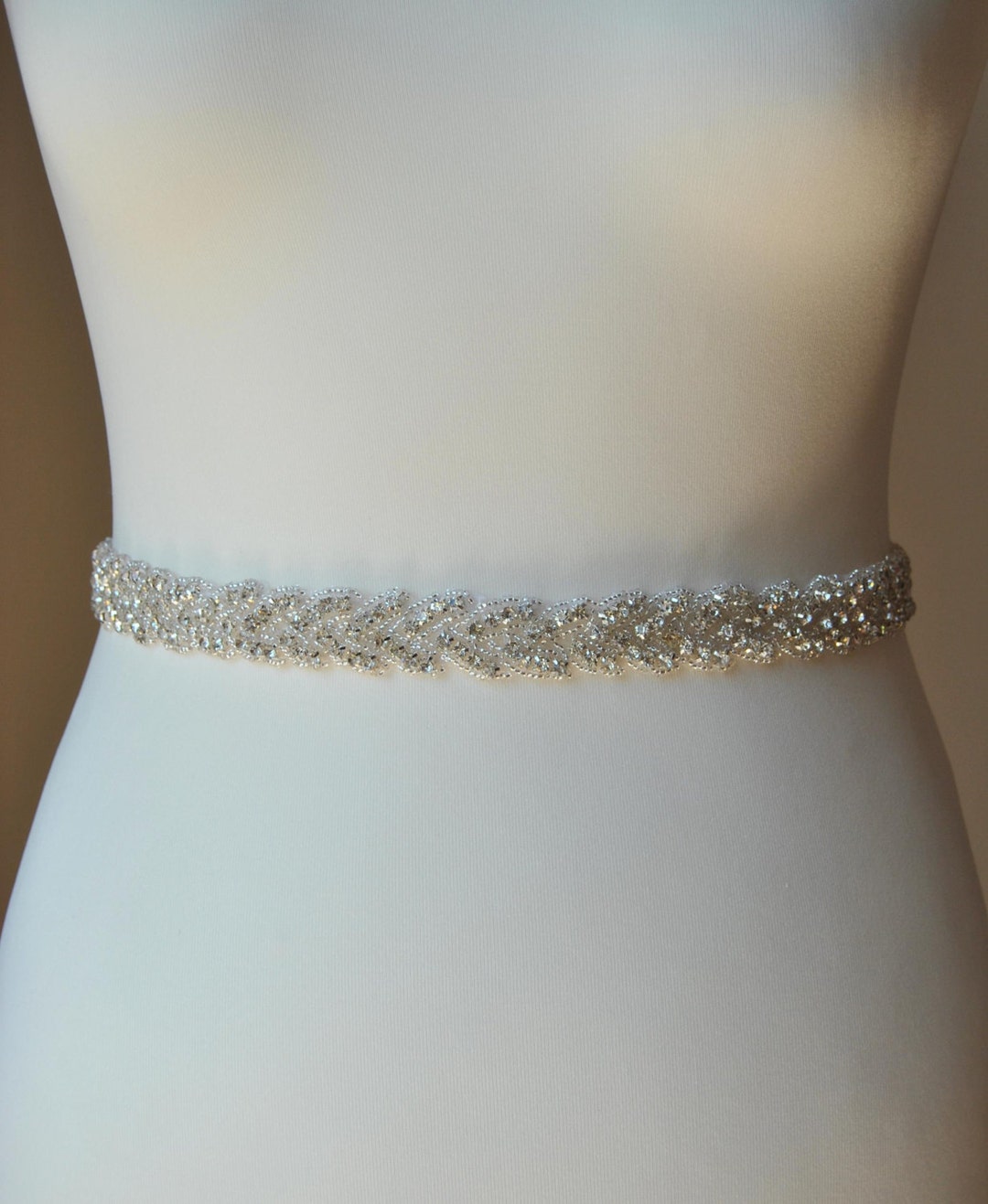 Flower Girl Rhinestone Sash, Wedding Dress Bridal Sash, Crystal Flower ...
