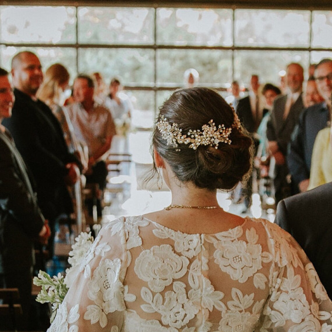 Bridal Hair Vine FAITH Boho Wedding Hair Accessory Flower - Etsy