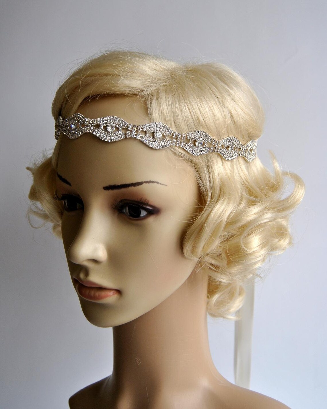 Rhinestone Headband Great Gatsby Headband Crystal Headband Etsy