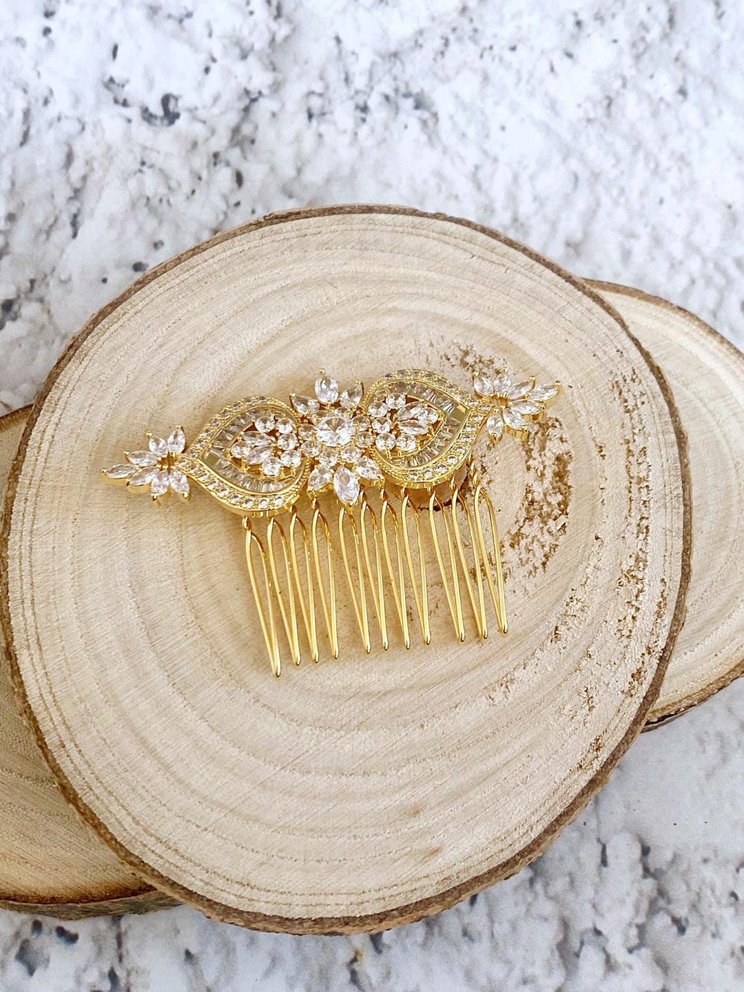 ERIN Crystal Vine Leaves Bridal Hair Comb, Silver Bridal Hair Piece ...