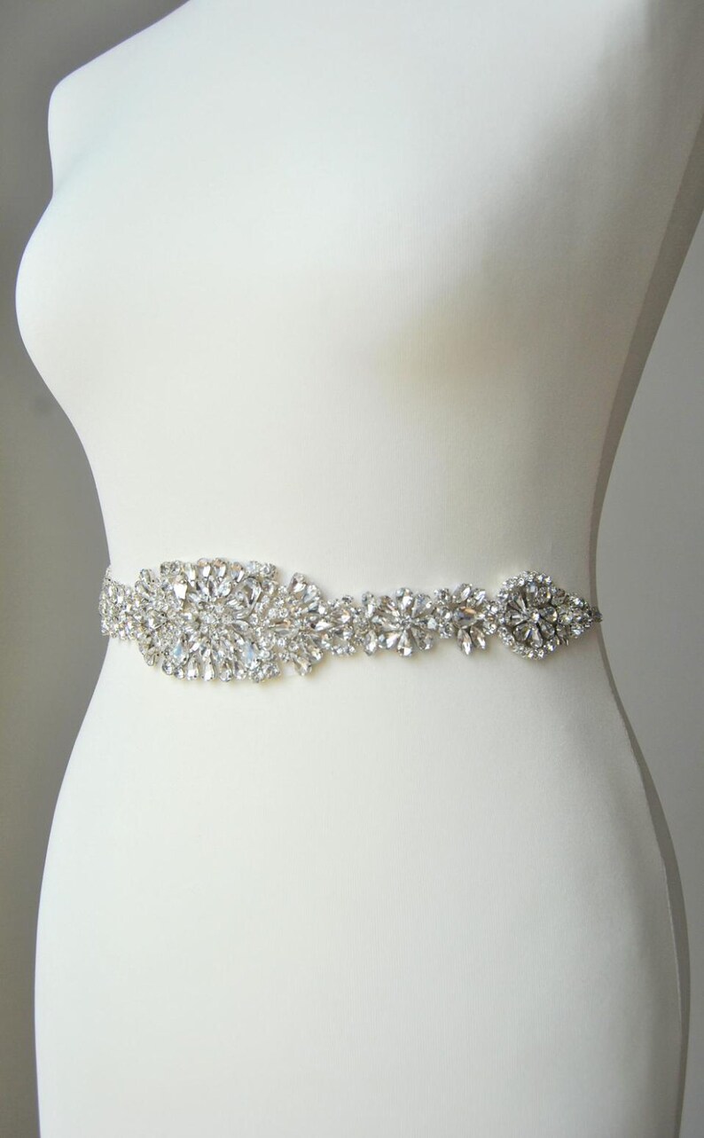 Bridal Sashwedding Dress Sash Belt Rhinestone Sash - Etsy