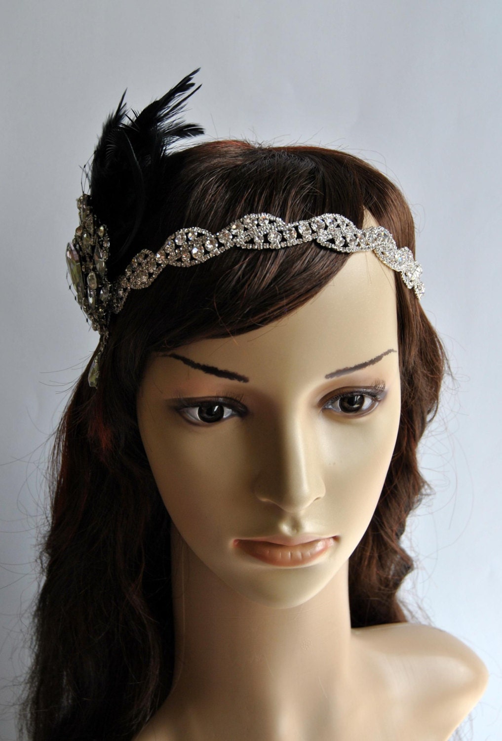 1920's Flapper Headpiece Rhinestone Flapper Headband the - Etsy