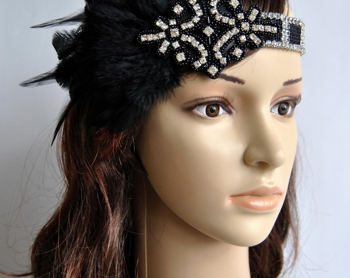 Bridal 1920s Bandeau Petal Headband the Great Gatsby - Etsy