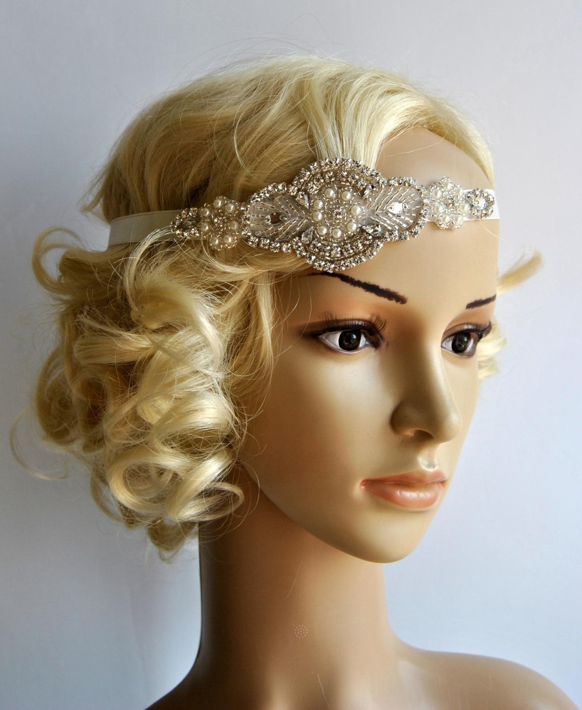 Crystal Pearls Rhinestone Bridal Headband Wedding Headband - Etsy