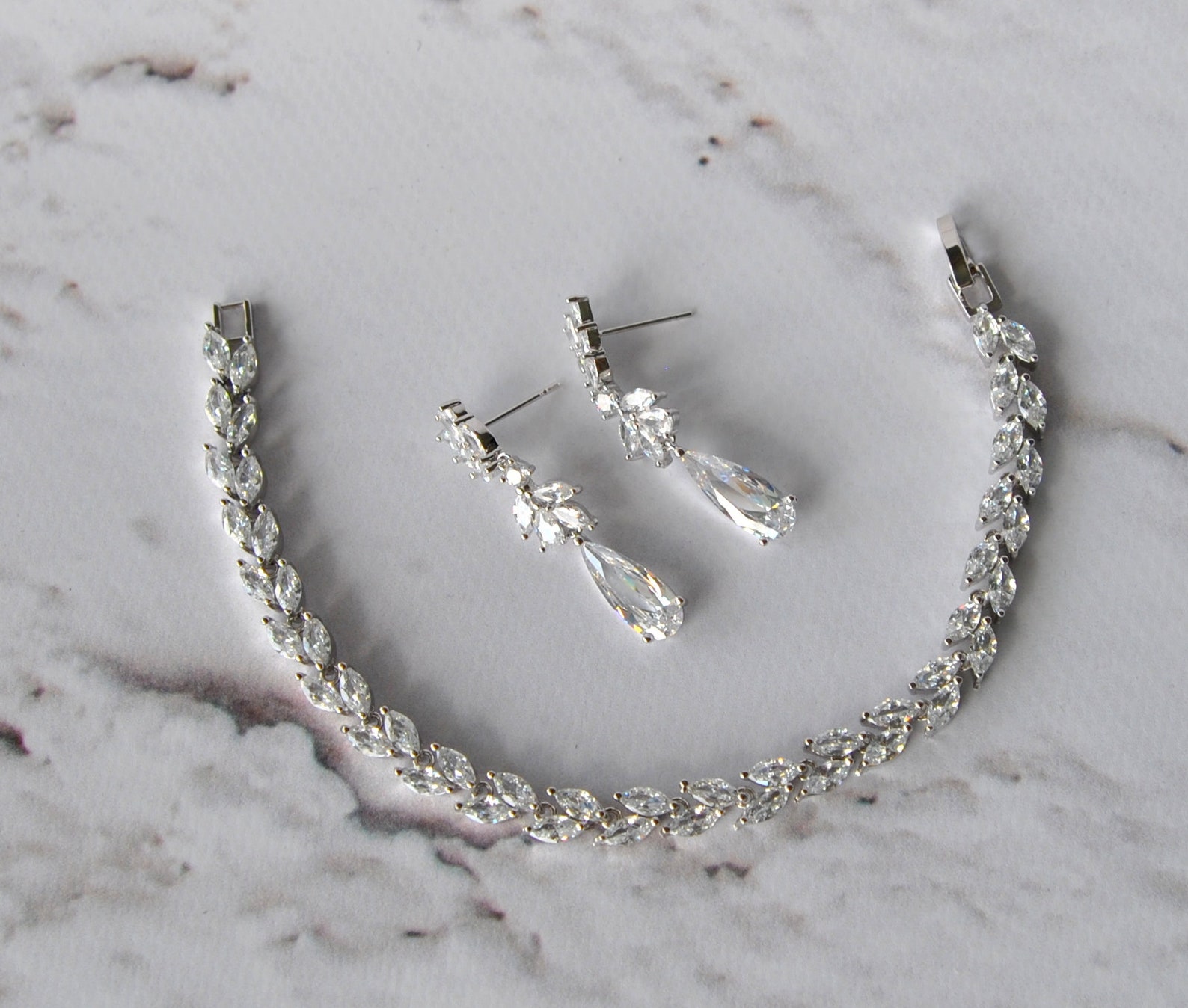GRACIE Crystal Bridal Earrings, Wedding Earrings, Long Bridal ...