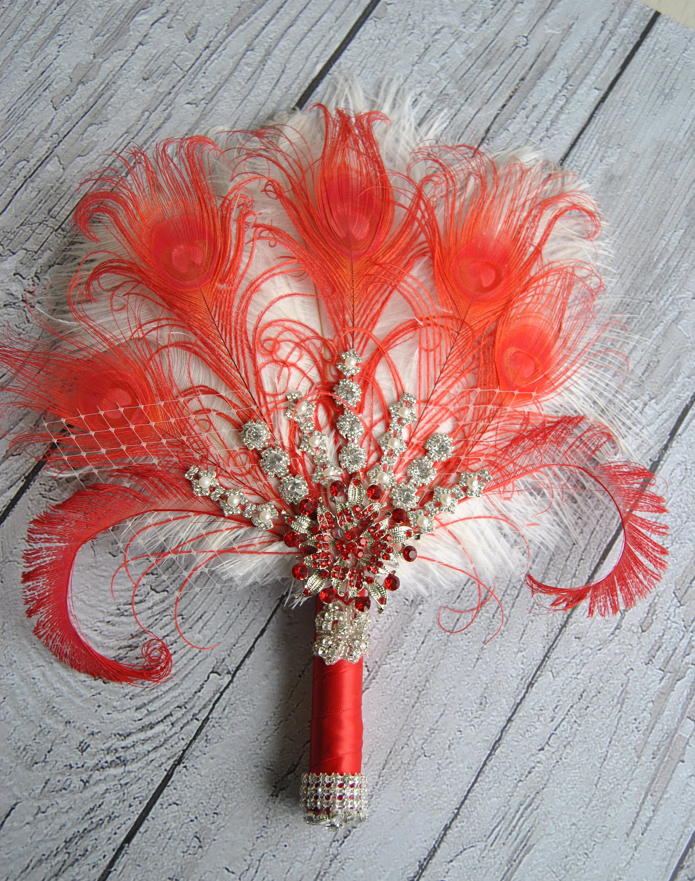 Red Brooch Bouquet
