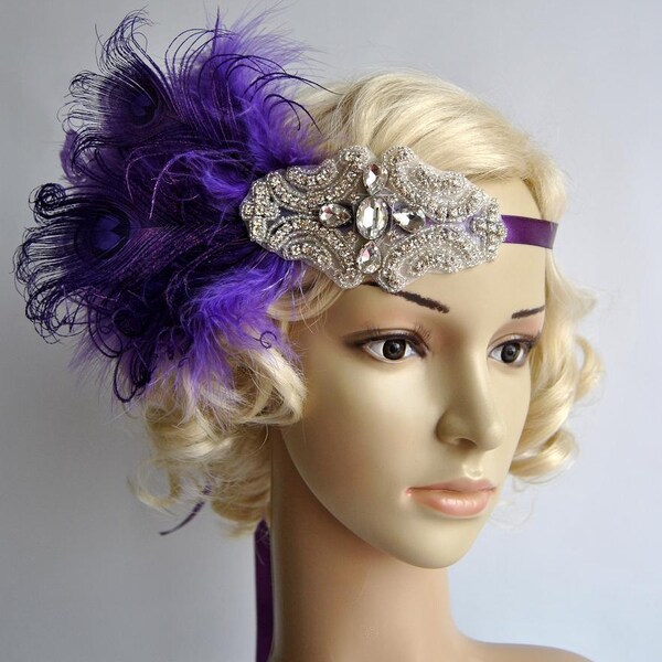 Purple Headpiece - Etsy
