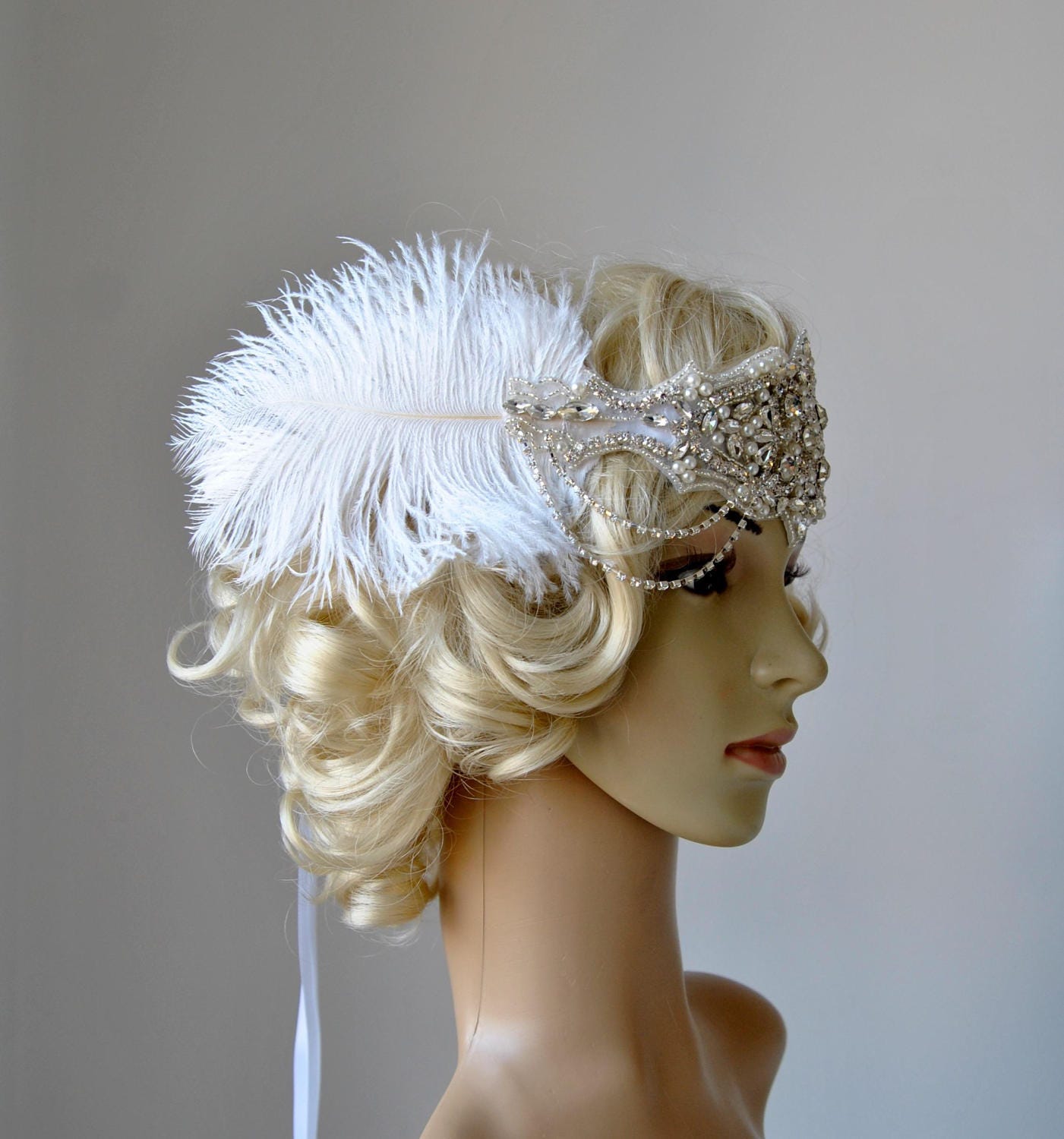 The Great Gatsby 20s Rhinestone Pearls 20s Flapper Etsy